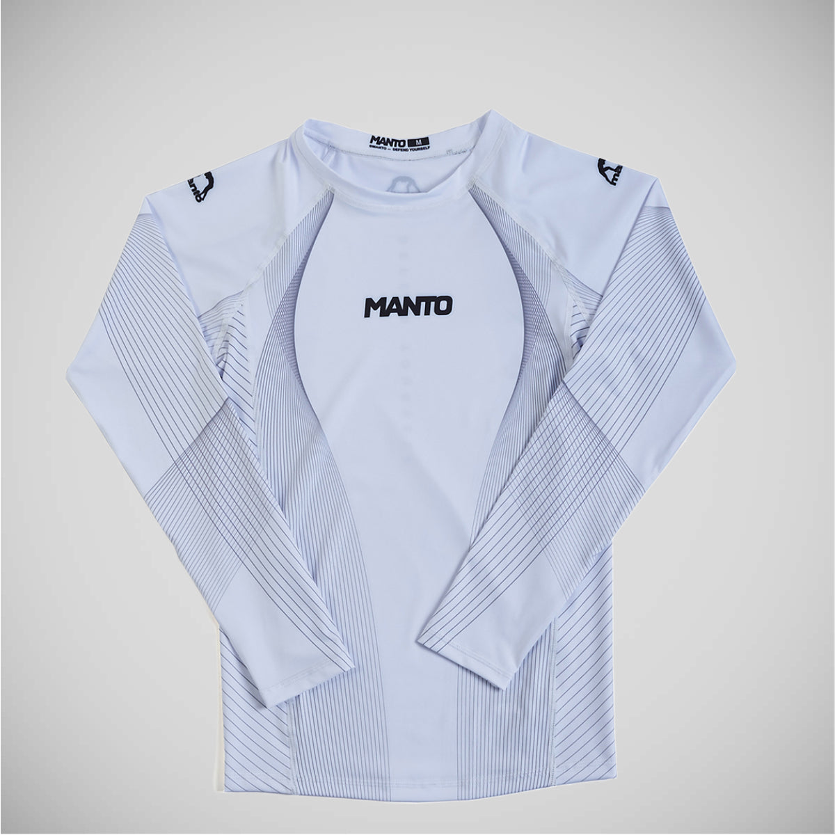 Manto Flow Long Sleeve Rash Guard White from Made4Fighters
