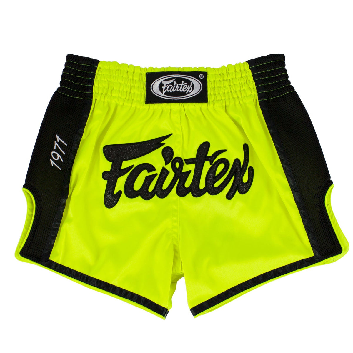 Fairtex BS1706 Slim Cut Muay Thai Shorts Lime Green from Made4Fighters