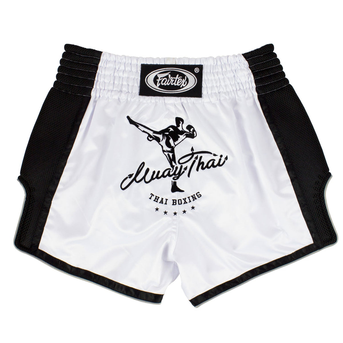Fairtex BS1707 Slim Cut Muay Thai Shorts White from Made4Fighters
