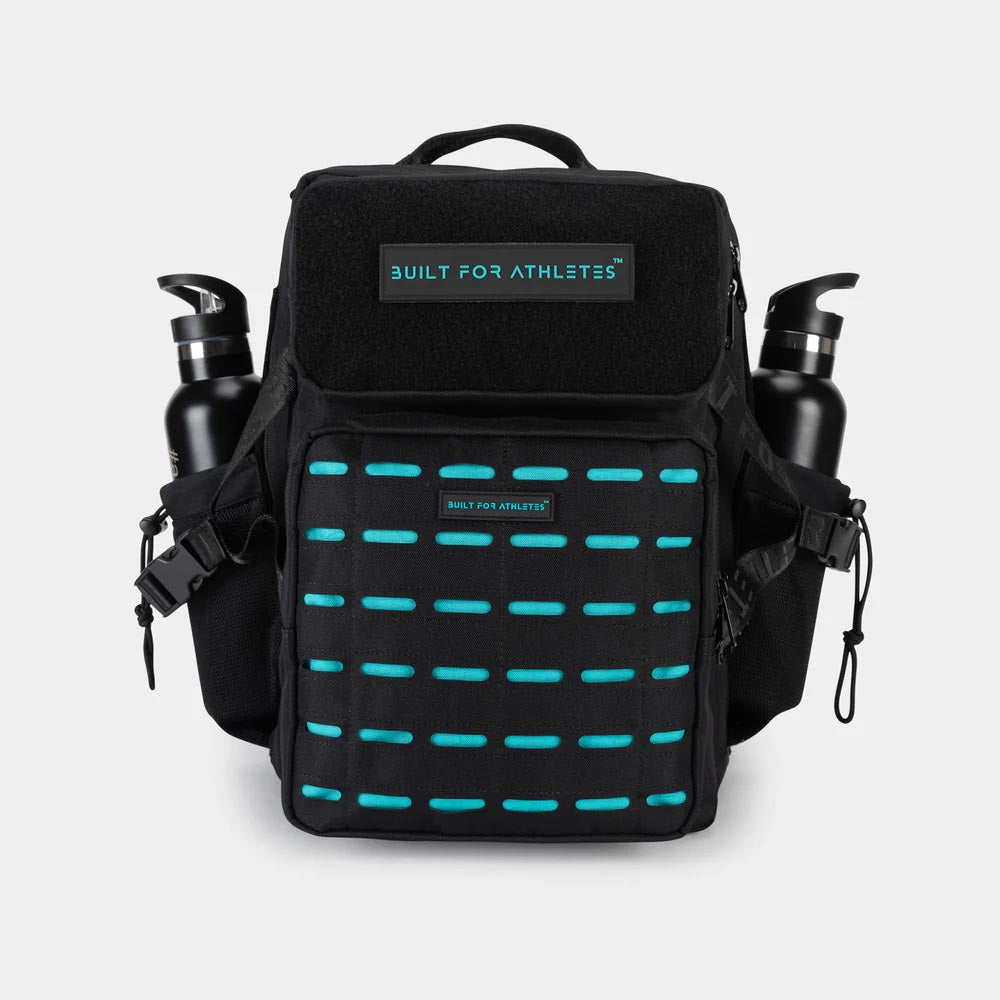 Built For Athletes Hero 3.0 25L Backpack Black/Aqua from Made4Fighters