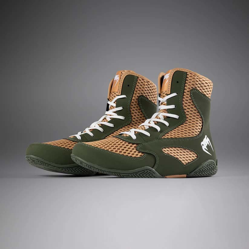 Venum Contender Boxing Boots Military Green/Sand – Made4Fighters