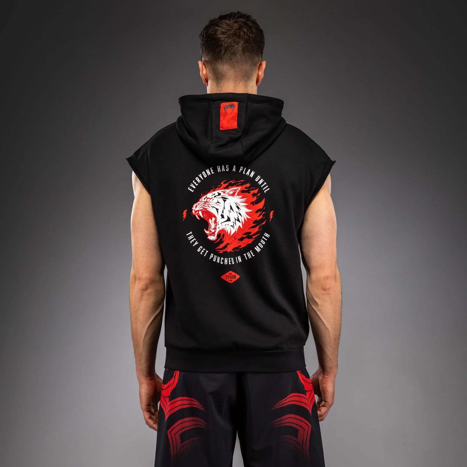 Venum x Mike Tyson Tiger Sleeveless Hoodie Deep Black/Intense Red from ...