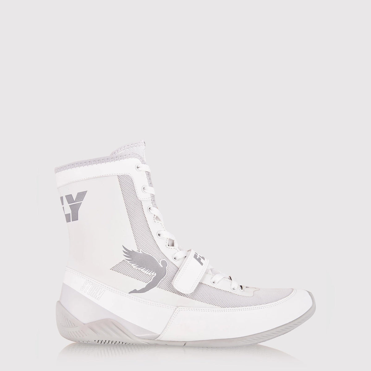 Fly Kids Storm Boxing Boots White from Made4Fighters