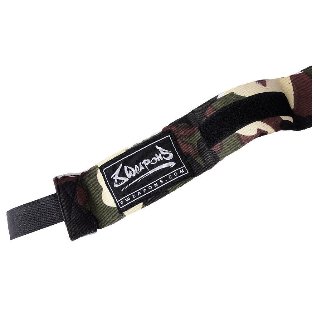 Camo 8 Weapons 3.5m Hand Wraps from Made4Fighters